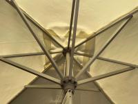 China Aluminum Frame Square Garden Umbrella with UV50 Protection and 280g Polyester Fabric for sale