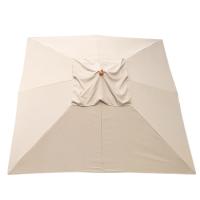 China Outdoor Wooden Umbrella for Hotel Patio Coffee Shop Camping at Modern Big White Square for sale