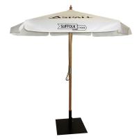 China Outdoor Wooden Umbrella Support Room Space Selection Commercial Branded Big Umbrella for sale