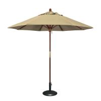 China Folding Umbrella for Outdoor Garden Waterproof Sun Protection Hardwood Striped Design for sale