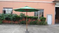 China Waterproof Cover 180g Polyester Fabric Straight Leisure Garden Umbrella with Logo Printed for sale