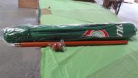 China Waterproof Cover 180g Polyester Fabric Straight Leisure Garden Umbrella with Logo Printed for sale