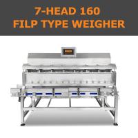 China High Speed Sticky Materials Multihead Weigher 7 Head 160 Flip Type For Octopus Beef Slices for sale