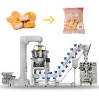 China 60bpm Automated Packaging System Pouch Frozen Food Meatball Chicken Leg Nuggets Packing Machine for sale
