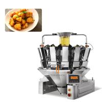 China Spicy Potato Cubes Weighing Packing Machine Full Automatic 14 Head Hopper Multihead Weigher for sale