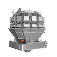 China Anti - Sticking Screw Feeding Multihead Weigher For Fresh Meat And Pickle Weighing Packing Machine for sale