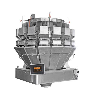 China Anti - Sticking Screw Feeding Multihead Weigher For Fresh Meat And Pickle Weighing Packing Machine for sale