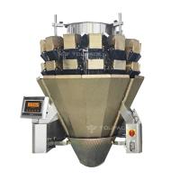 China Automatic Screw Feeder Combination Weigher Filling Sticky Food Meat Dark Gold Multihead Weigher for sale