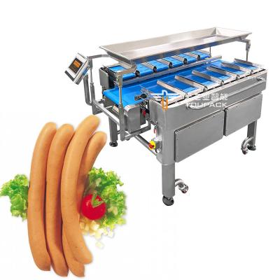 China SUS304 Pure Meat Sausage Belt Conveyor Multihead Weigher for sale