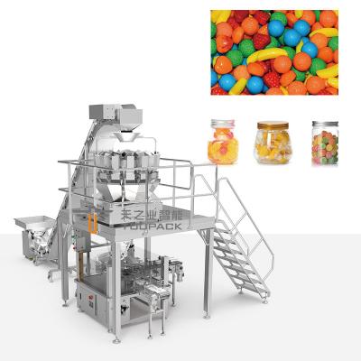 China Canning Filling Machine Soft Candy Filling Machine Gummy Bear Filling Machine 14 Head Weigher Packing Machine for sale