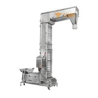 China Bowl Type Conveyor Machinery Z-type Elevator Stainless Steel Inclined Bowl Elevator Conveyor For Meat Frozen Food for sale