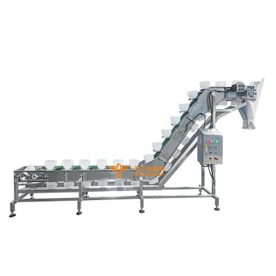 China Bowl Type Conveyor Machinery Z-type Elevator Stainless Steel Inclined Bowl Elevator Conveyor For Meat Frozen Food for sale