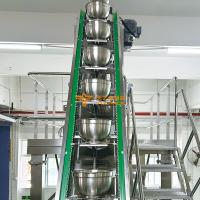 China Bowl Type Conveyor Machinery Z-type Elevator Stainless Steel Inclined Bowl Elevator Conveyor For Meat Frozen Food for sale