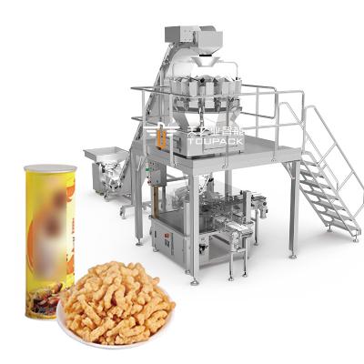 China Automatic Potato Chips Multihead Weigher Weighing System Shrimp French Packing Machine Puffing Food Granule Packaging Machine for sale