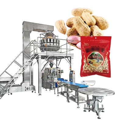 China Automatic Pistachio Popcorn Corn Flakes Roasting Peanuts Packing Machine Cashew Nuts Multihead Weigher Packaging Machine for sale