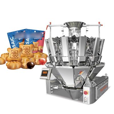 China Fully Automatic High Speed Nitrogen Vertical Form Fill Seal Pouch Snack Food Weighing Puffs Food Pellet Packing Machine for sale