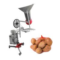 China Semi-Automatic Onion Fruit Potato Mesh Bag Packaging Machines Net Bagging Machine for sale