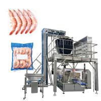 China Automatic Cooked Shrimp Weighing Box Packaging Line Fresh Frozen Shrimp Filling Packing Machine For Tray for sale