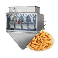 China Automatic 4 Head Linear Weigher Packing Machine 500g 1kg 2kg Food Grade Gluing Labeling Foil Paper For Beans Pellets Sugar for sale