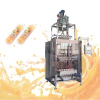 China Automatic Multi Lane 50ml 100ml Liquid Sachet Fruit Juice Ice Lolly Pop Jelly Stick Strip Sachet Packing Machine for sale