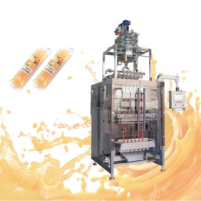 China Automatic Multi Lane 50ml 100ml Liquid Sachet Fruit Juice Ice Lolly Pop Jelly Stick Strip Sachet Packing Machine for sale
