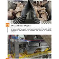 China All-in-One Automated Tray Denesting & Filling Line with High-Precision Screw Multihead Weigher for Sticky Meat for sale