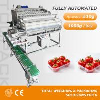 China Fruit Tray Sealing Packaging Line | With Automatic Tray Denester & Fruit Linear Weigher for sale