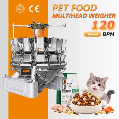 China Automatic Dry Pet Food Weighing & Packaging Machine with Multihead Weigher for sale