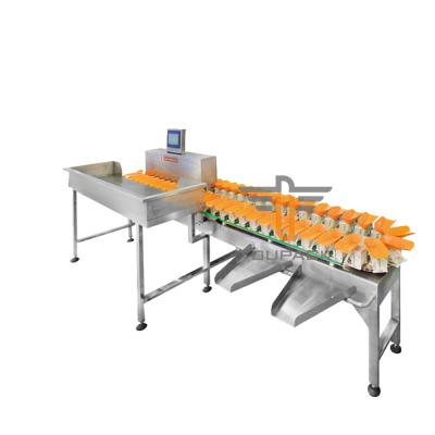 China Waterproof 12 Grades Multi Conveyor Belt Weight Sorter Machine For Fish for sale