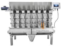 China High Accuracy Memory Bucket Sticky Meat Multihead Weigher Scale 14 Head for sale