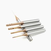 China Micro Deep Groove Long Neck Milling Cutter , 0.1mm Corner Radius End Mills for sale