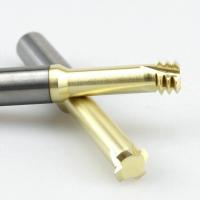 China Solid Carbide Threading End Mill Metric Champagne Color Three Teeth For Titanium Alloy for sale
