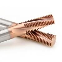 China 3/8 Carbide Thread Milling Cutter BSPT RC 55 Degree with bronze Nano Coating for sale