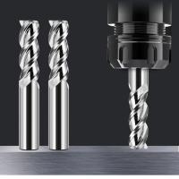 China 3 Flutes Flat End Mill Cutter Mirror Polishing Uncoated For Aluminum Machining for sale