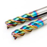 China Aluminum Carbide End Mill DLC Mirror Polish Nano Coating 3 Flutes For CNC Machnining for sale