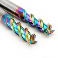 China Aluminum Carbide End Mill DLC Mirror Polish Nano Coating 3 Flutes For CNC Machnining for sale