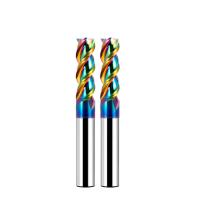 China Aluminum Carbide End Mill DLC Mirror Polish Nano Coating 3 Flutes For CNC Machnining for sale