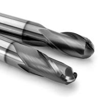 China High Precision CNC Milling Tool Cutter Solid Carbide 2 Flute HRC66 Degree For Cast Iron for sale