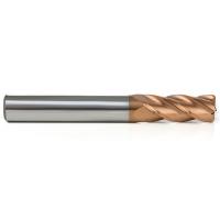 China Nano Coating HRC65 End Mill , 4 Flutes D4 Solid Carbide Milling Tools for sale