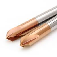 China Chamfer Carbide End Mill HRC58 Solid 90 Degree 3 Flutes For CNC Engraving Machine Tool for sale