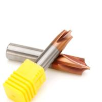 China Solid Carbide Chamfer End Mill 4 Flutes 90 Degree R0.5R1R2R3 for sale