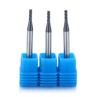 China Aluminum Long Neck Micro Diameter End Mill With 0.1mm Corner Radius for sale