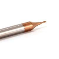 China 3mm Shank Micro Diameter End Mill With 0.1mm Corner Radius 50mm Overall Length for sale