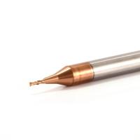 China 3mm Shank Micro Diameter End Mill With 0.1mm Corner Radius 50mm Overall Length for sale