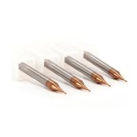 China 3mm Shank Micro Diameter End Mill With 0.1mm Corner Radius 50mm Overall Length for sale