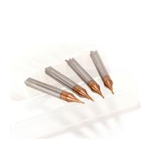 China 3mm Shank Micro Diameter End Mill With 0.1mm Corner Radius 50mm Overall Length for sale