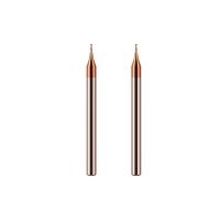 China 3mm Shank Micro Diameter End Mill With 0.1mm Corner Radius 50mm Overall Length for sale