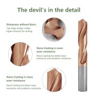 China Right Hand Carbide Drill Bits 2-3/4 Length For Metal Drilling for sale