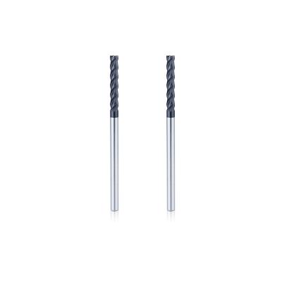 China Copper Long Neck Micro Diameter End Mill TiAlN Coating For Precise Machining for sale