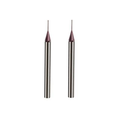 China Precise Micro Diameter Long Neck End Mill For Aluminum Copper Steel for sale